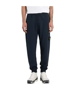 Stone Island Logo Patch Elasticated Waistband Track Pants - Blue