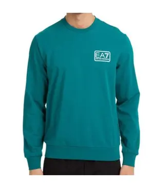 EA7 Logo Round-necked Sweater - Green