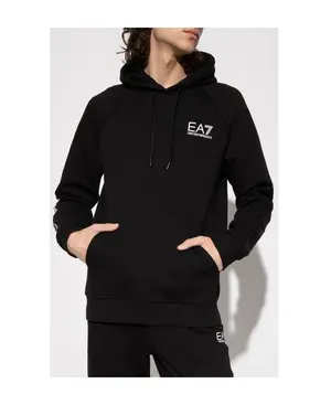 EA7 Logo-printed Drawstring Hoodie
