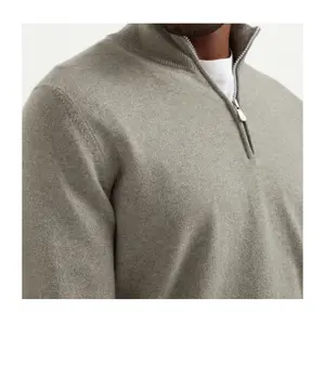 Brunello Cucinelli Quarter Zip Polo" Knit Shirt - No