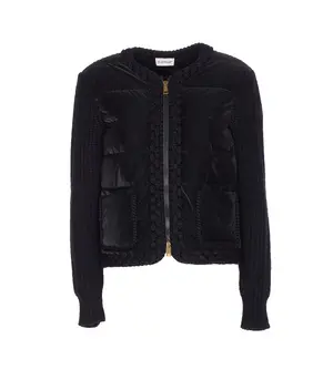 Moncler Padded Zip-up Cardigan - Black