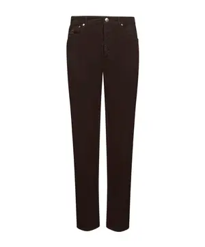 Brunello Cucinelli Logo Patch Straight Leg Trousers