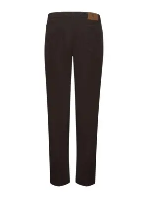 Brunello Cucinelli Logo Patch Straight Leg Trousers