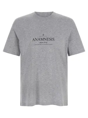 Brunello Cucinelli Logo Printed Crewneck T-shirt - Gray