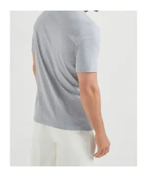 Brunello Cucinelli Logo Printed Crewneck T-shirt