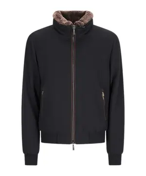 MOORER Bellati Fleece-lined Bomber Jacket