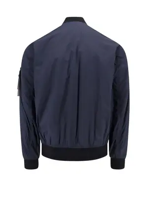 Stone Island Logo Patch Zip-up Bomber Jacket