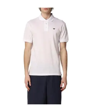 Emporio Armani Logo-embroidered Polo Shirt - White