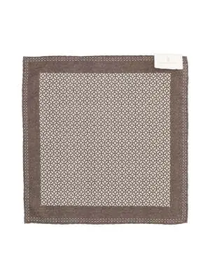 Brunello Cucinelli All-over Patterned Scarf - Gray