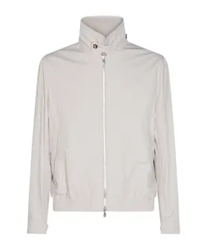 Brunello Cucinelli High Neck Zip-up Bomber Jacket