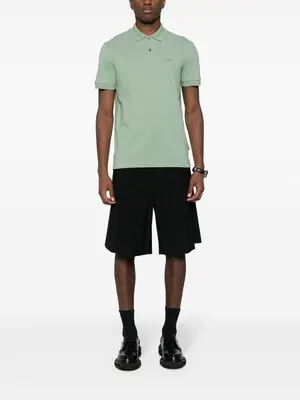Hugo Boss Logo Embroidered Regular-fit Polo Shirt - Green
