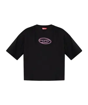 DIESEL® Boxy T-shirt With Iconic Oval D Logo