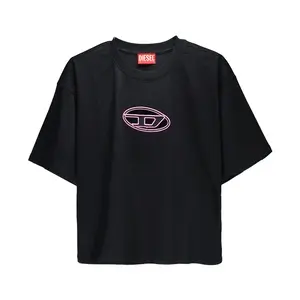 DIESEL® Boxy T-shirt With Iconic Oval D Logo