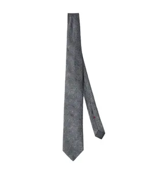 Brunello Cucinelli Patterned-jacquard Tie - Grey