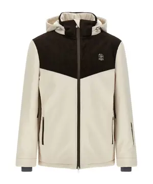 Brunello Cucinelli Corduroy Insert Ski Jacket - Nude
