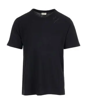 Saint Laurent Signature-print T-shirt - Black