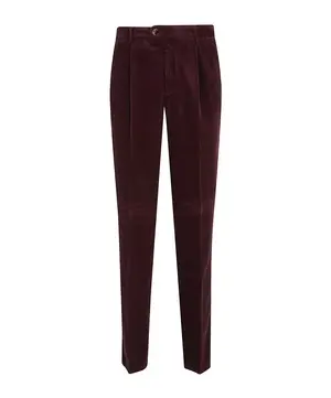 Brunello Cucinelli Corduroy Tapered Leg Trousers - Black