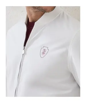 Brunello Cucinelli Logo Printed Zipped Sweatshirt
