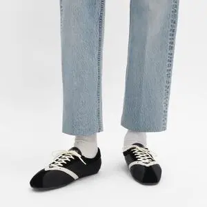 Celine Flat Sneakers In Grosgrain, Velvet, Suede Goatskin, And Lambskin