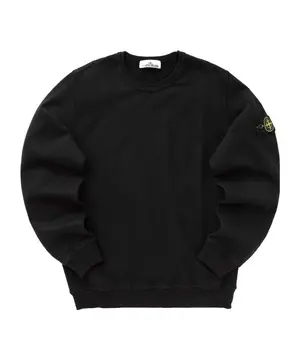 Stone Island Compass Patch Crewneck Sweatshirt - Black