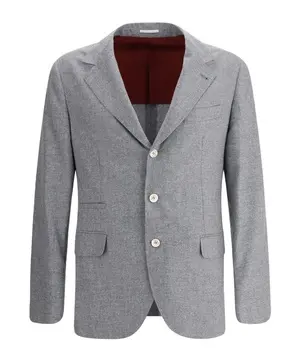 Brunello Cucinelli Flannel Blazer - Gray
