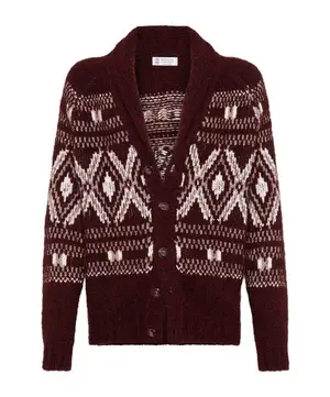 Brunello Cucinelli Patterned Shawl-collar Cardigan