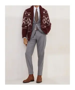 Brunello Cucinelli Patterned Shawl-collar Cardigan