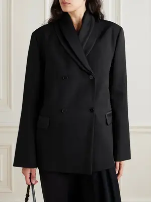 Loulou De Saison Jiha Double-breasted Shawl Collar Jacket