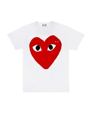 Play Comme Des Garcon Comme Des Garçons Play Heart Printed T-shirt - Red