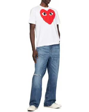 Play Comme Des Garcon Comme Des Garçons Play Heart Printed T-shirt