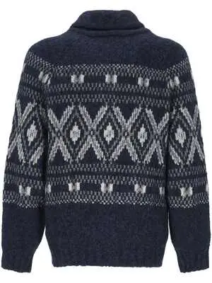 Brunello Cucinelli Shawl-collar Fair-isle Cardigan