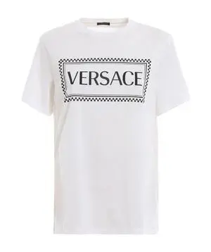 Versace Logo-print Crew Neck T-shirt - White