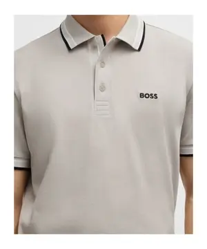 Hugo Boss Striped Collar Polo Shirt