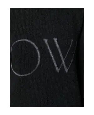 Off-White Logo Ribbed Crew Neck Jumper