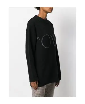 Off-White Logo Ribbed Crew Neck Jumper
