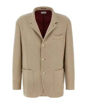 Brunello Cucinelli Chiné Diagonal Blazer - Beige