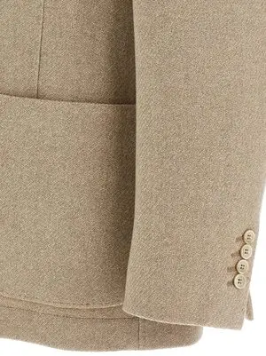 Brunello Cucinelli Chiné Diagonal Blazer - Beige