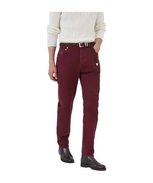 Brunello Cucinelli Logo-patch Jeans - Red