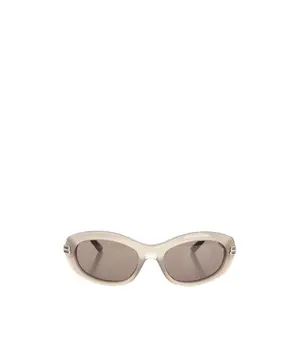 Balenciaga Casino Round Sunglasses - Nude