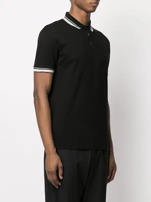 Emporio Armani Striped Trim Polo Shirt