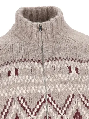 Brunello Cucinelli High Neck Zip-up Cardigan