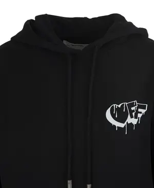 Off-White Dropping Heart Logo Print Hoodie