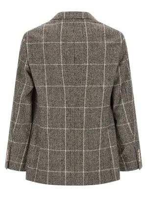 Brunello Cucinelli Checked Single-breasted Jacket