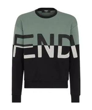 Fendi Logo-embroidered Sweatshirt - Black