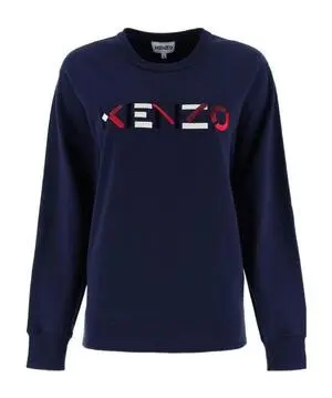 Kenzo Embroidered Logo Crew Neck Sweatshirt - Black