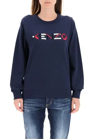 Kenzo Embroidered Logo Crew Neck Sweatshirt