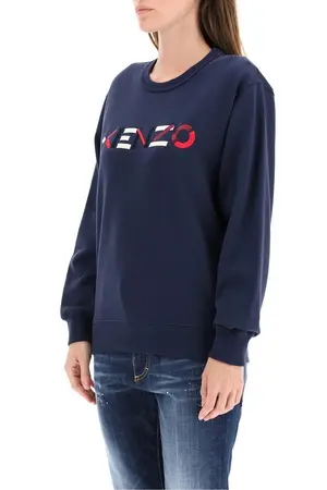Kenzo Embroidered Logo Crew Neck Sweatshirt