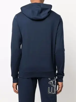 EA7 Logo Print Hoodie