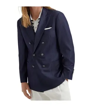 Brunello Cucinelli Double Breasted Blazer - Black