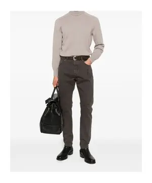 Brunello Cucinelli Turtleneck Ribbed Hem Sweater